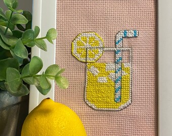 Easy Lemonade Cross Stitch Pattern Instant Digital Download PDF Cute ...