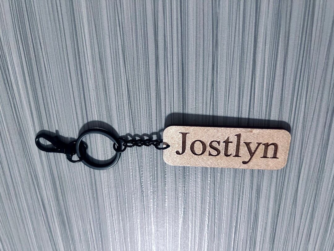 Name Tag Keychain Customized Name Bag Charm Personalized Gift Quote ...