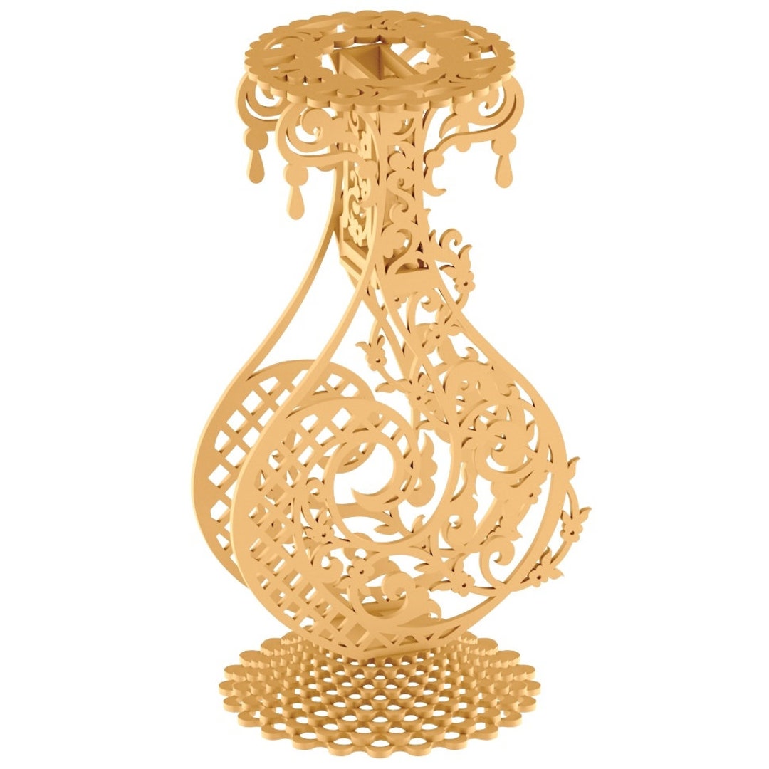 Laser Cut Vector Files SVG CNC Flower Svg Flower Basket Svg Vase Svg 3D ...