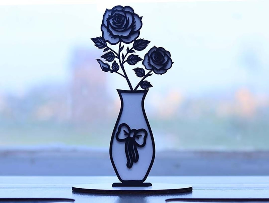 Laser Cut Vector Files SVG CNC Flower Svg Rose Svg 3D Flower Laser Cut ...