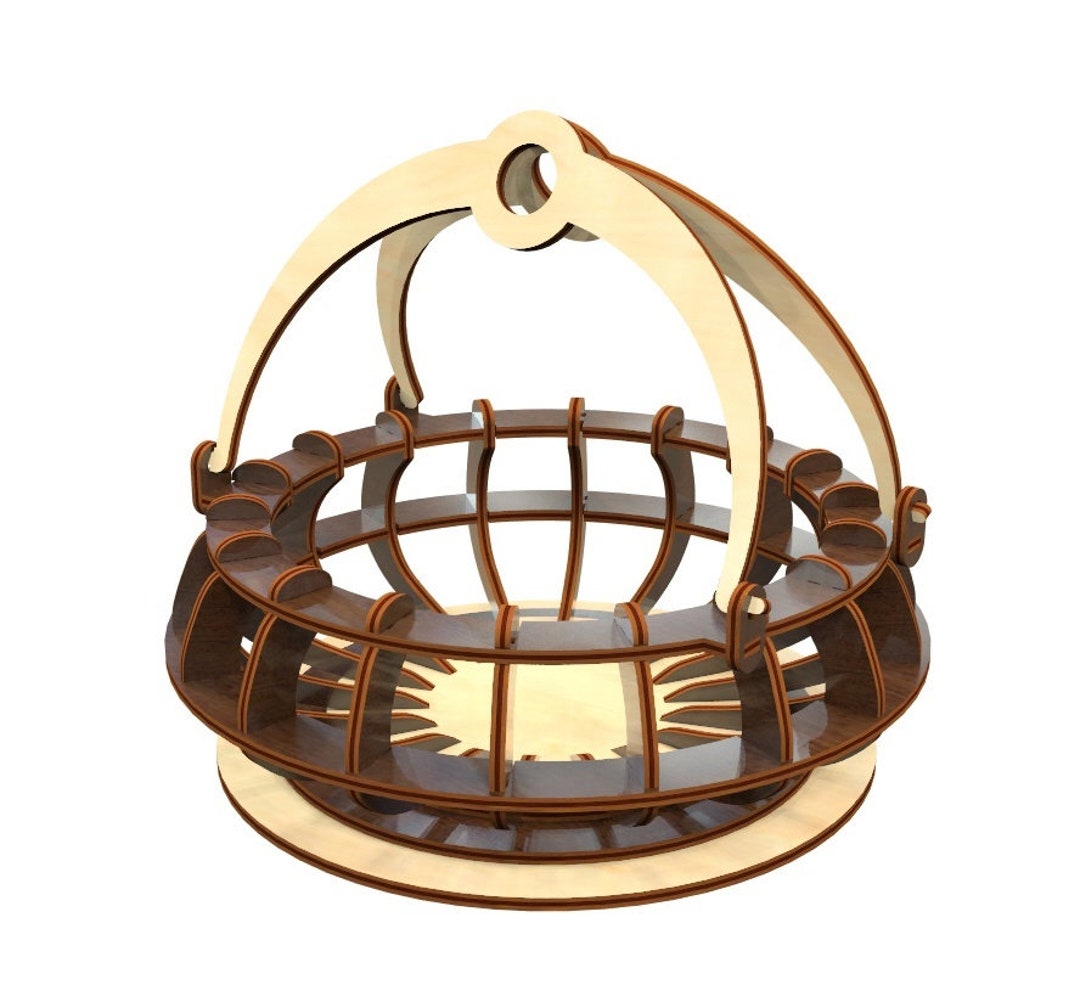 Laser Cut Vector Files SVG CNC Basket Svg Fruit Basket Svg Basket Cnc ...