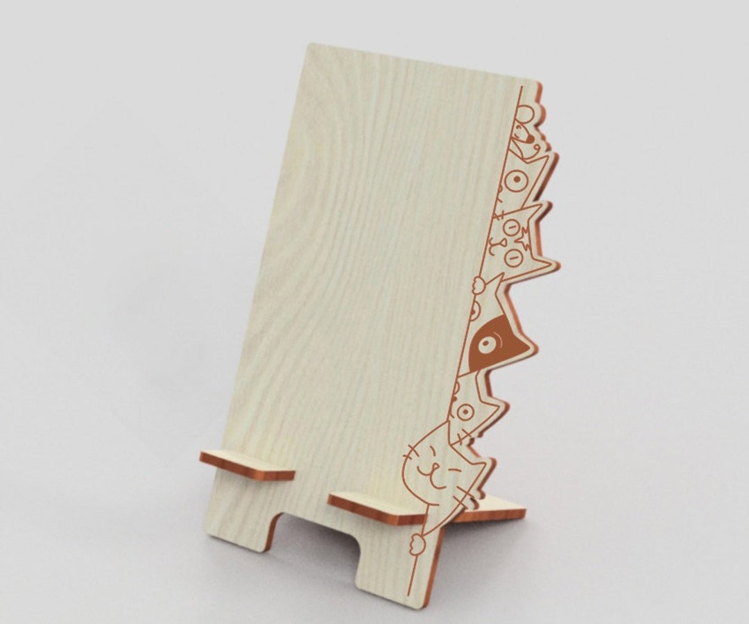 Laser Cut Vector Files SVG CNC Phone Stand Cnc Phone Holder Svg Decor ...