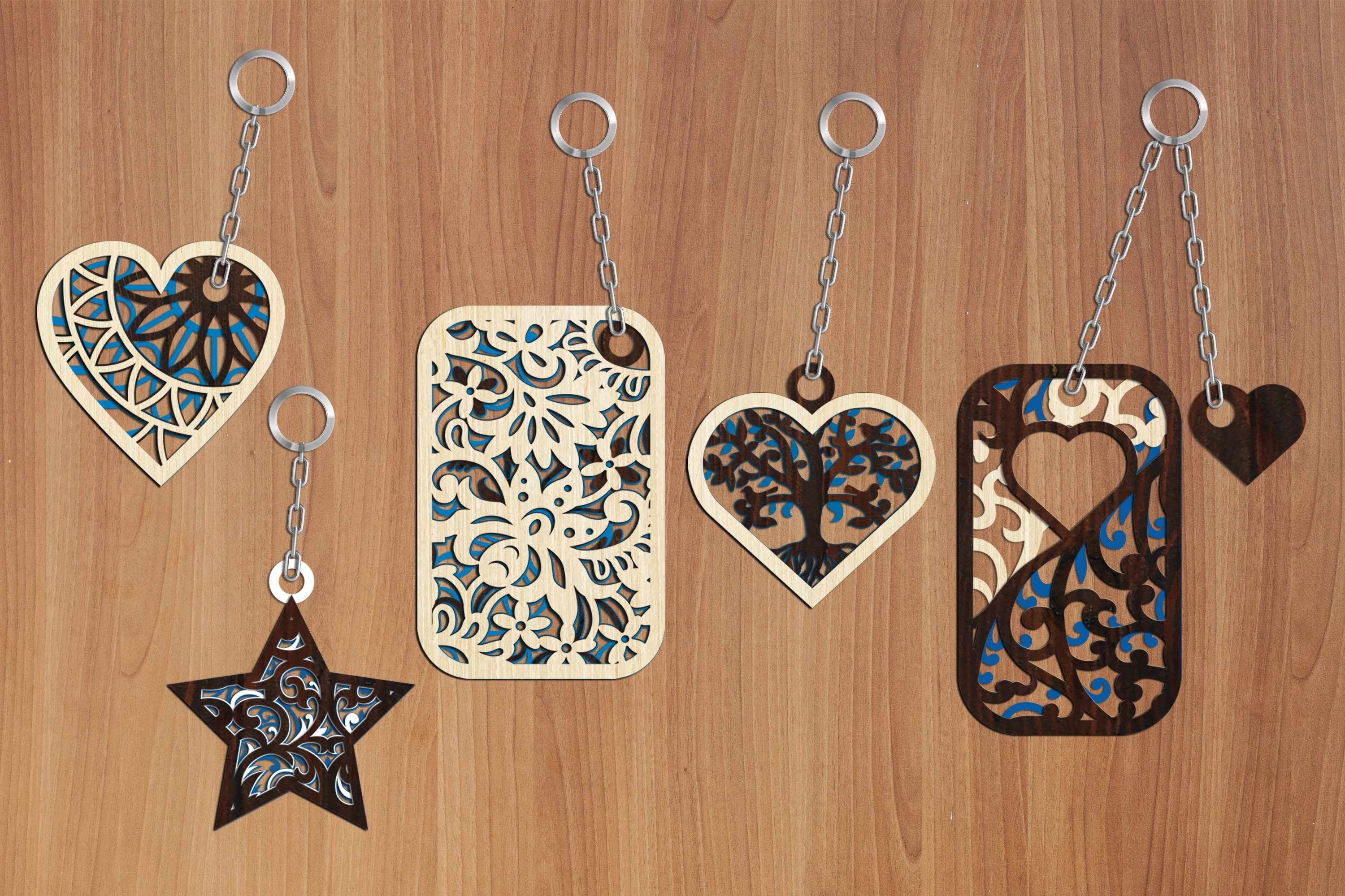 Laser Cut Vector Files SVG CNC Keychain Svg Mandala Keychain Cnc ...