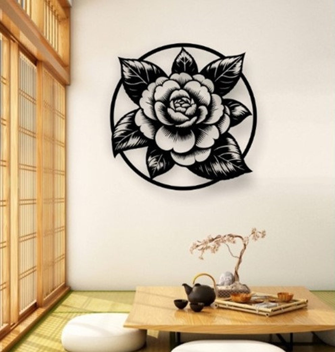 Laser Cut Vector Files SVG CNC Panel Svg Flower Svg Flower Cnc Panel ...