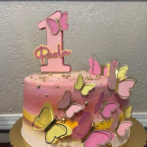 Butterfly Cake Topper| One Birthday| First Birthday Cake Topper| Smash ...