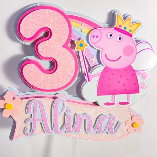 Peppa Pig Fondant Cake Topper - Etsy