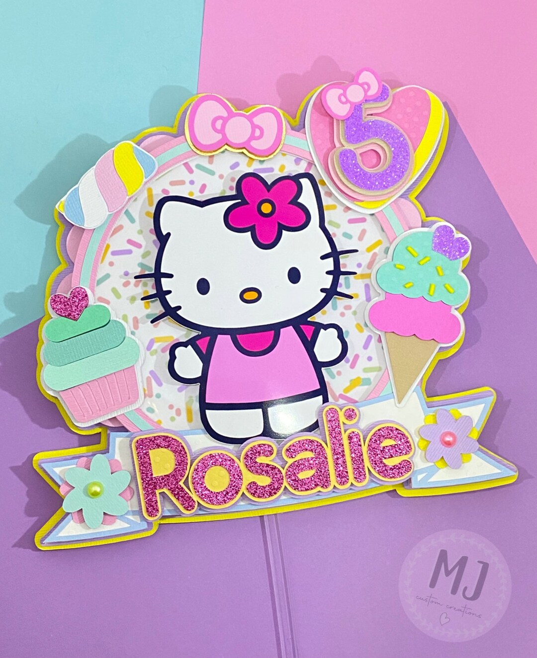 Kitty Kawaii Cake Topper| HK Cake Topper| Kitty Cake Topper| Cute ...