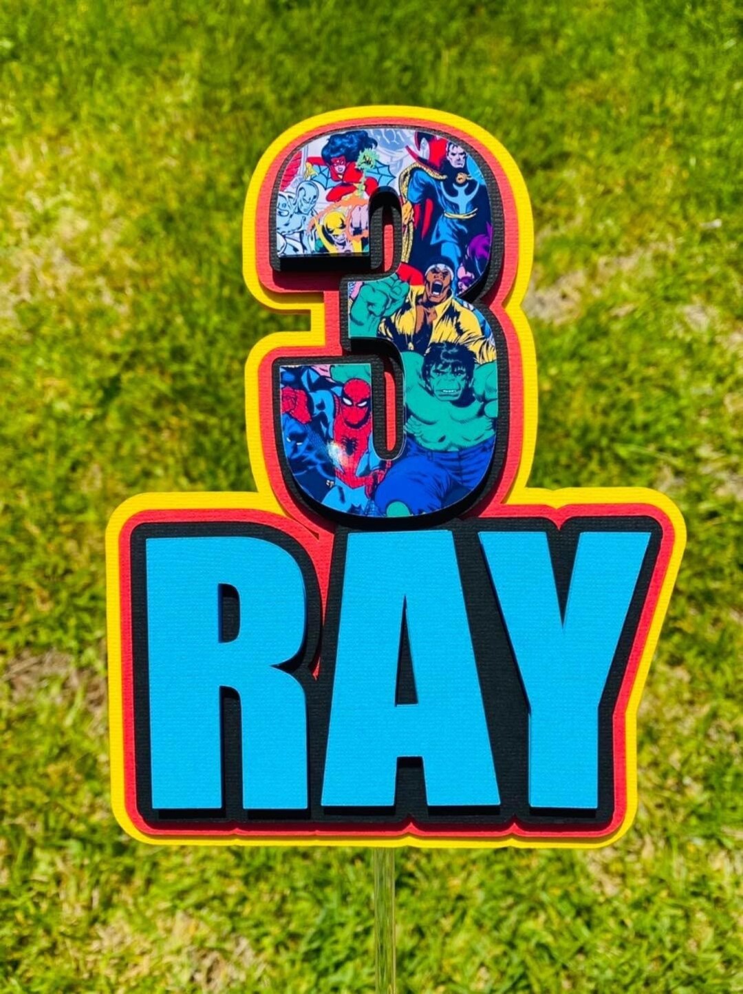 Super Hero Cake Topper| Boy Birthday| Comic Book Décor| Vintage Heroes ...