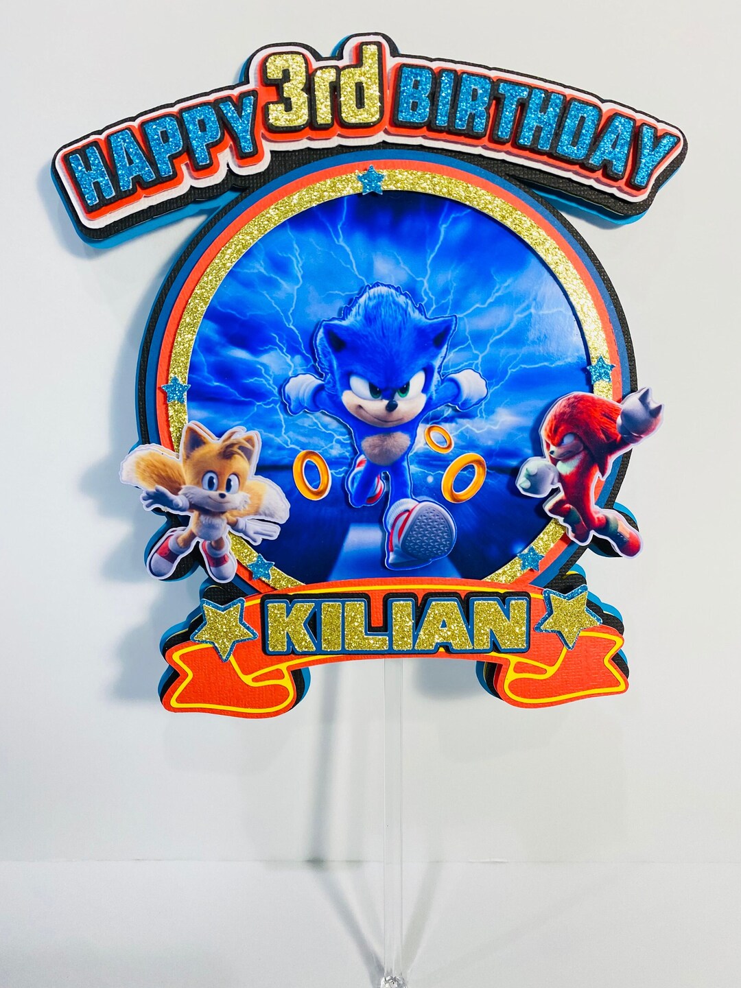 Inspired Sonic the Hedgehog Cake Topper| Sonic Cake Topper| Sonic ...