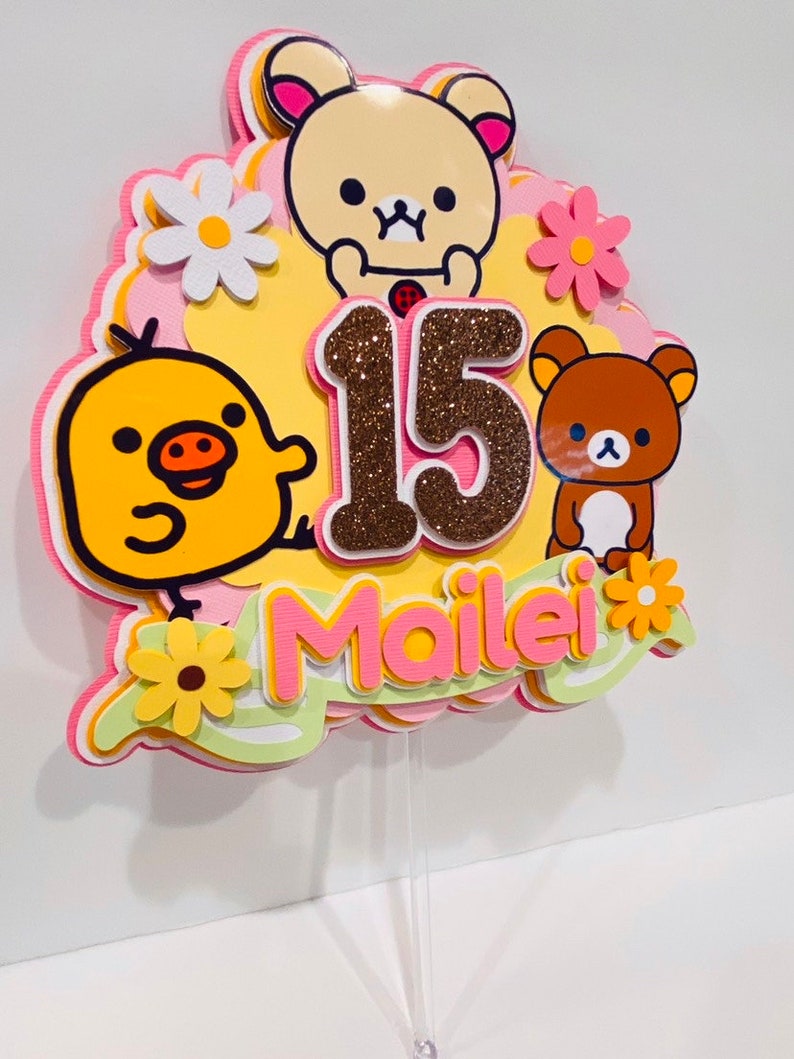 Inspired Kawaii/ Kuma Cake Topper I Japan Kawaii I Kawaii - Etsy