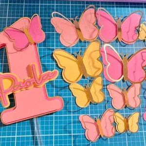Butterfly Cake Topper| One Birthday| First Birthday Cake Topper| Smash ...