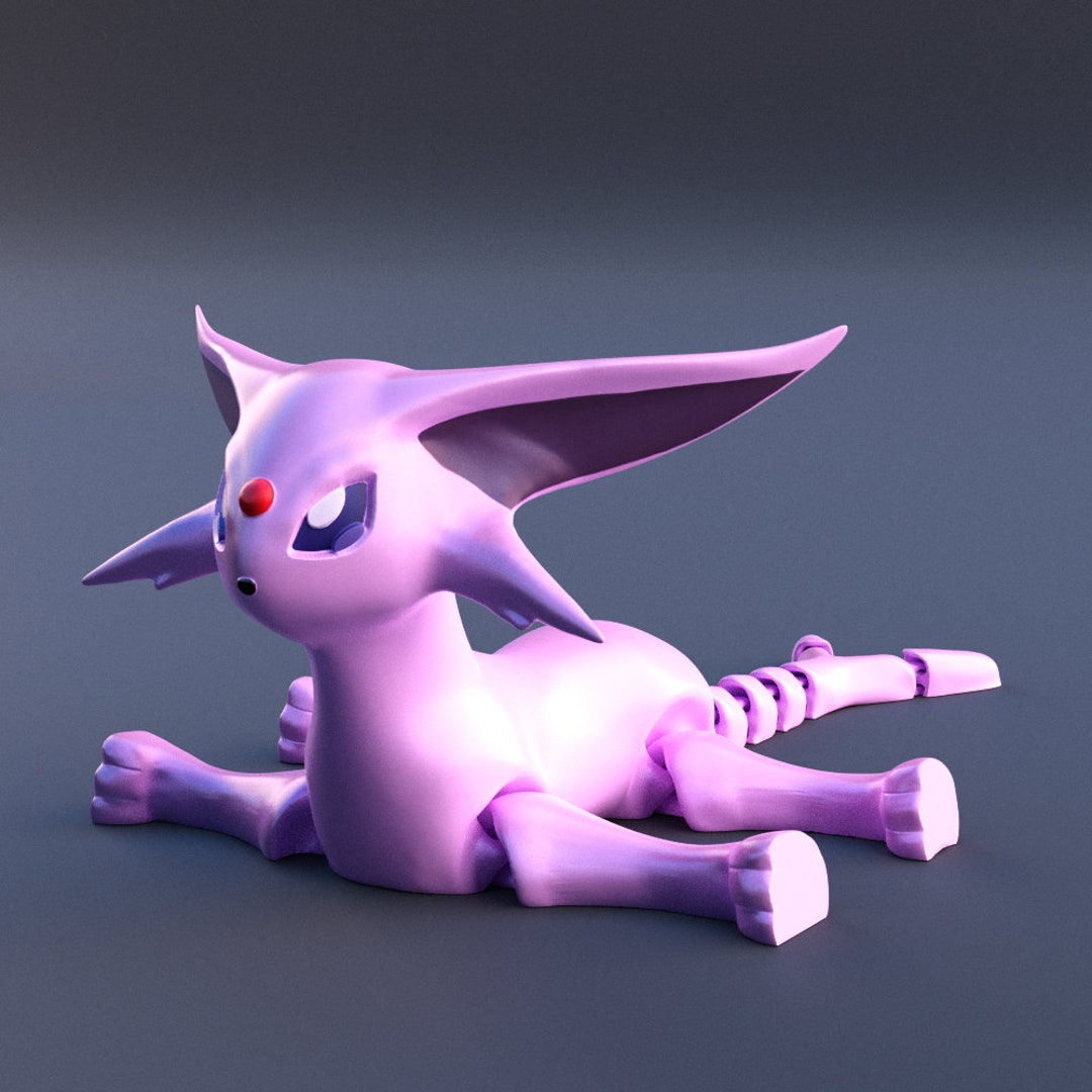 3D Printed Articulated Espeon | Eeveelution Fidget Toy | Flexi Espeon ...