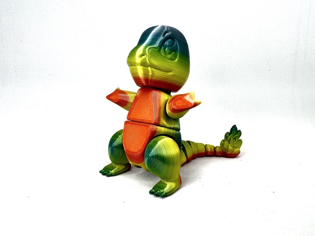 Articulated Charmander | Dragon ADHD Fidget Toy | Flexi Charmander | - Etsy