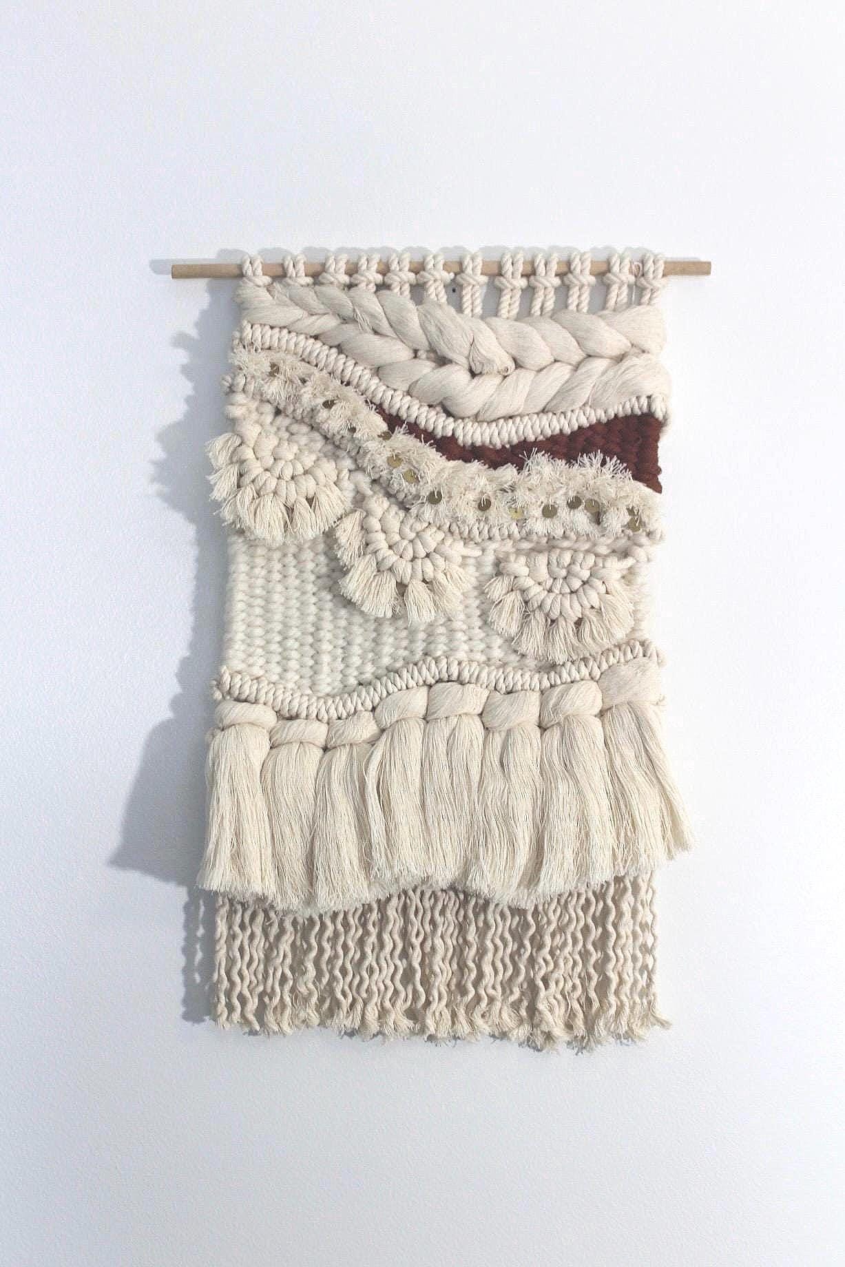 Macraweave Wall Hanging | Neutral Fiber Art Decor | Handwoven Macrame ...