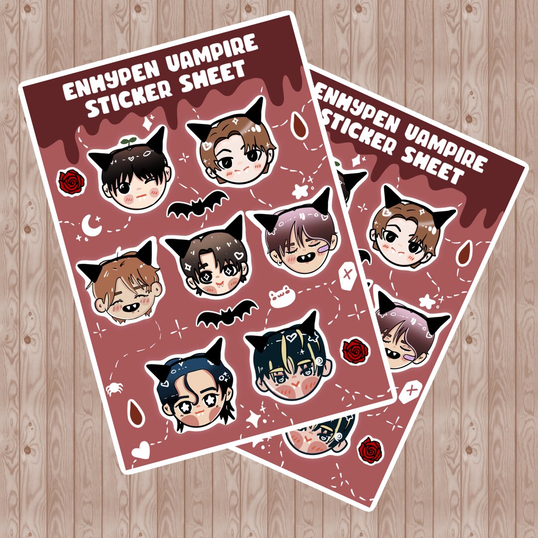Enhypen Vampire Sticker Sheets - Etsy