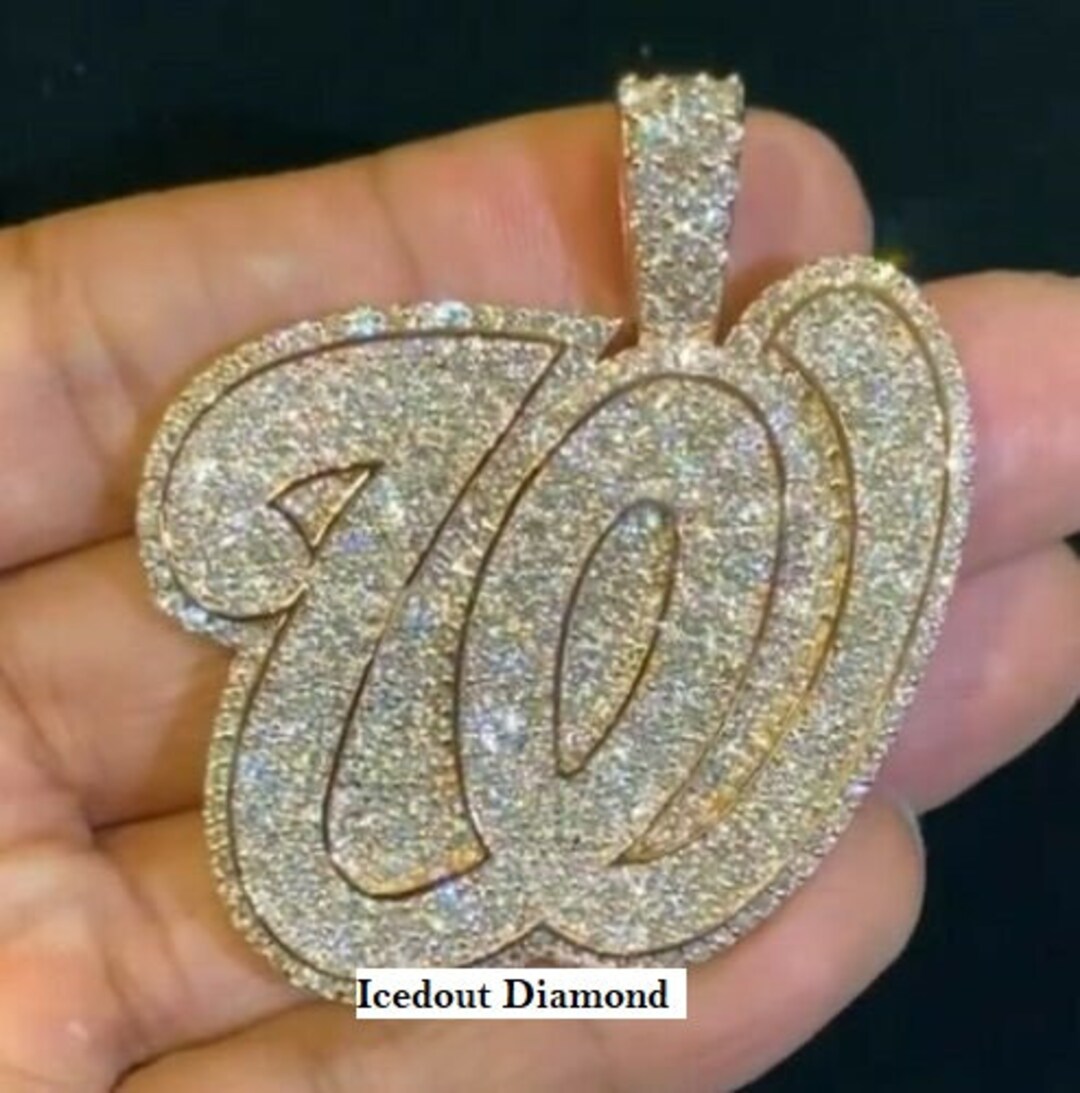 Custom Moissanite Pendant, Mens Letter Pendant, Mens Custom Jewelry ...