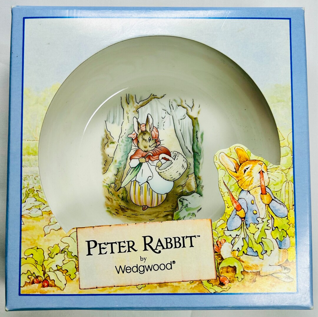 Wedgwood PETER RABBIT old Mrs. Rabbit Oatmeal Bowl as New in Box NIB ...