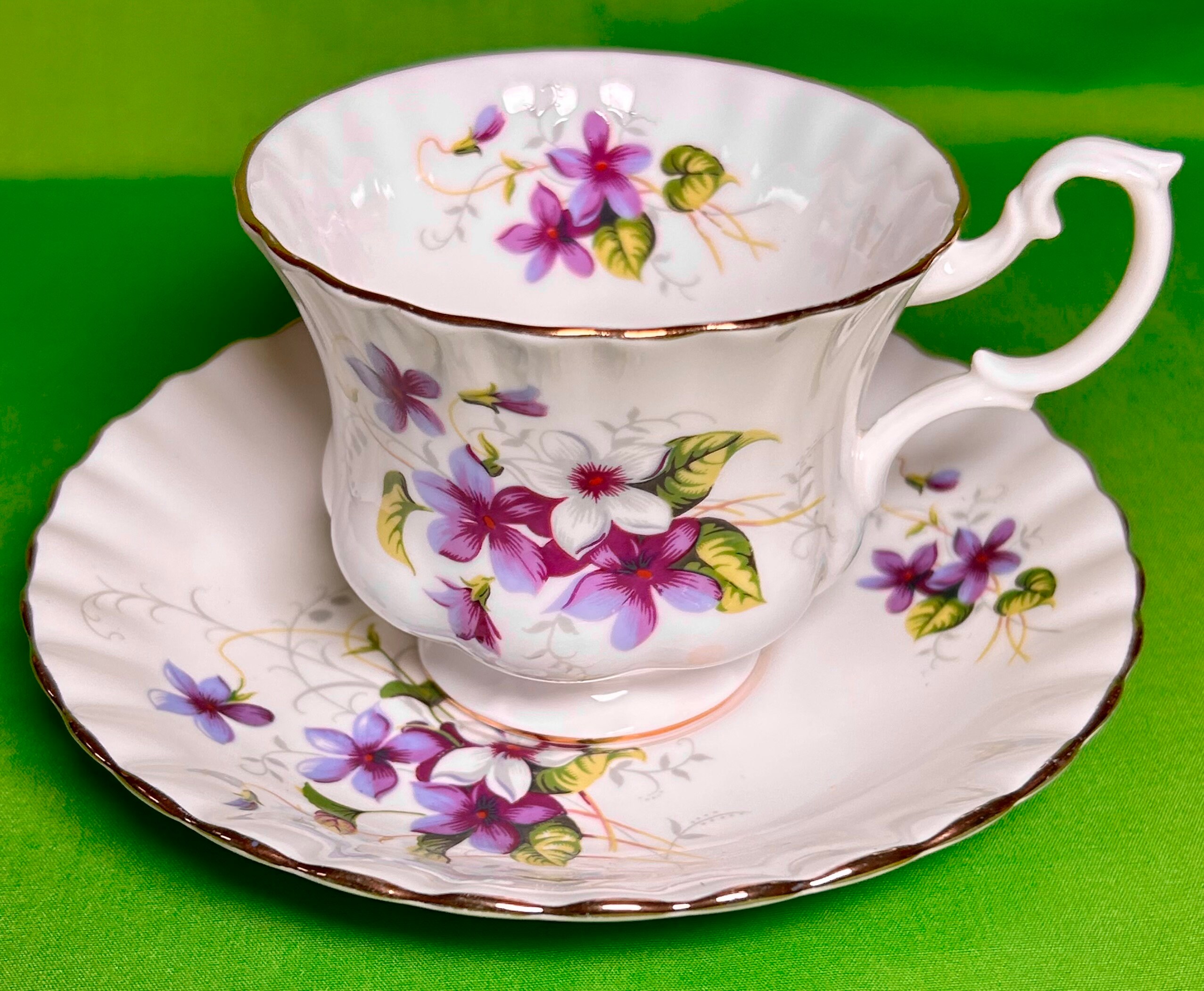 Royal Albert Purple Violet Theme Montrose Cup as New - Etsy