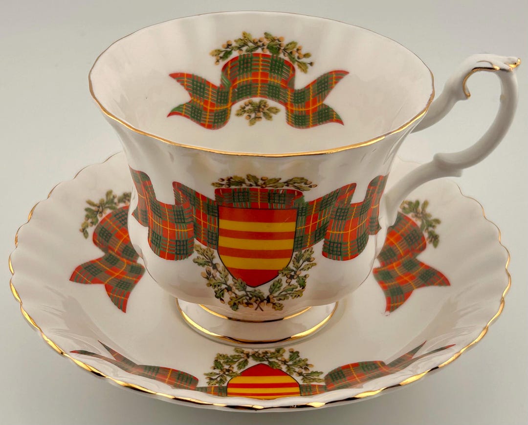 CAMERON Scotland Tartan Cup & Saucer - Royal Albert - "scottish Tartan ...