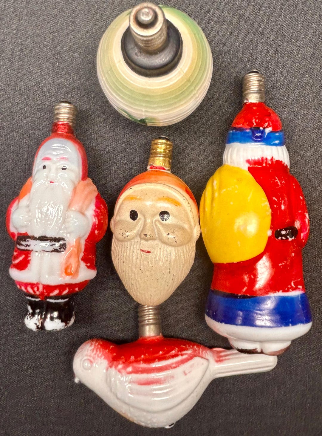 FIVE (5) Vintage Milk Glass Christmas Bulbs - (japan) - (1930's / 1940 ...