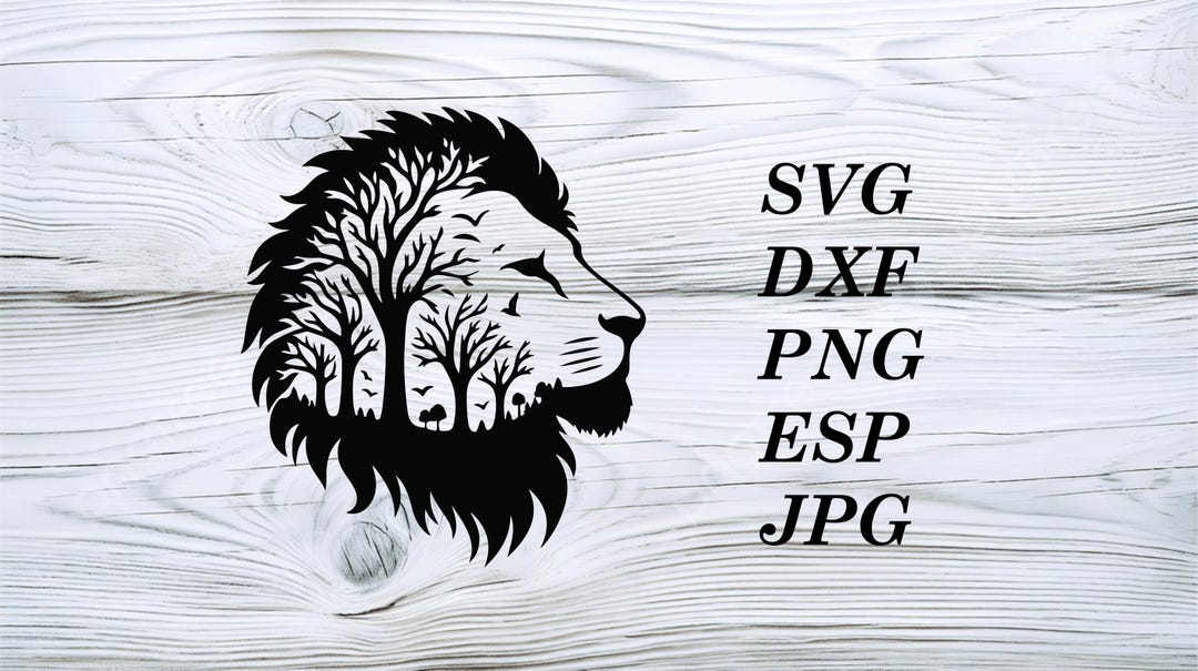 Lion Head Vector File Bundle, Nature Scene (svg, Dxf, Png, Eps, Jpg) - Etsy