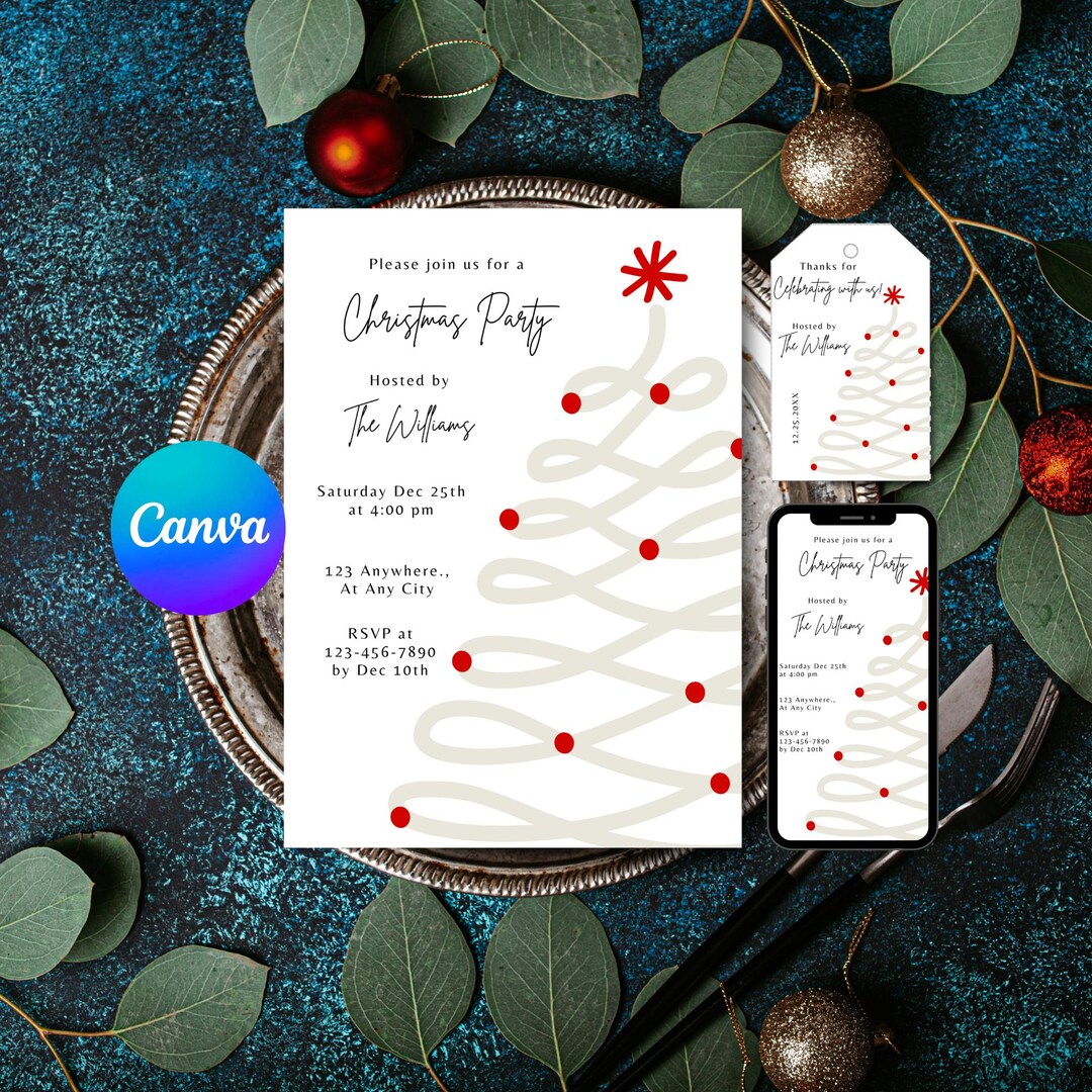 Christmas Eve Invitation Cozy Christmas Invitation Christmas Dinner ...