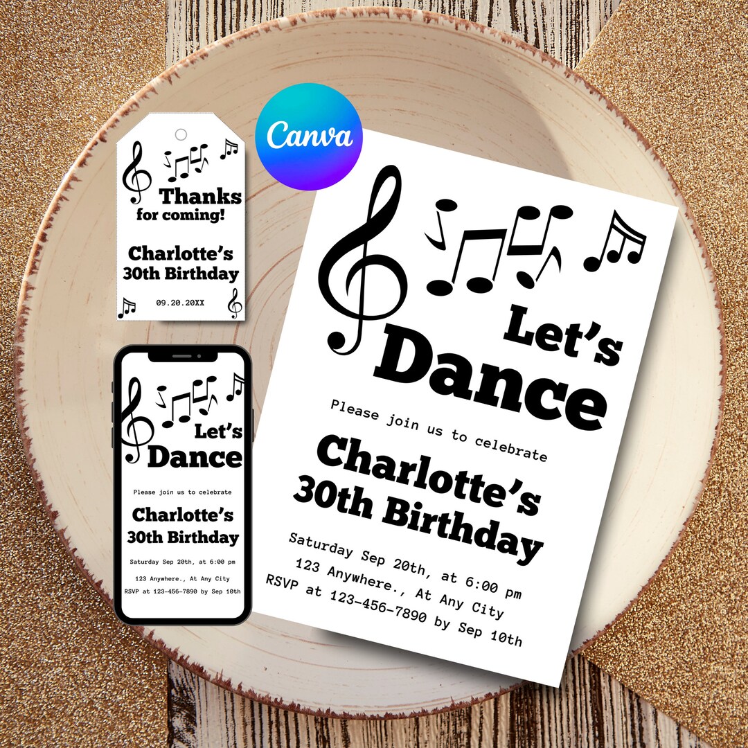 Dance Birthday Invitation Dance Party Invitation Dance Party Birthday ...