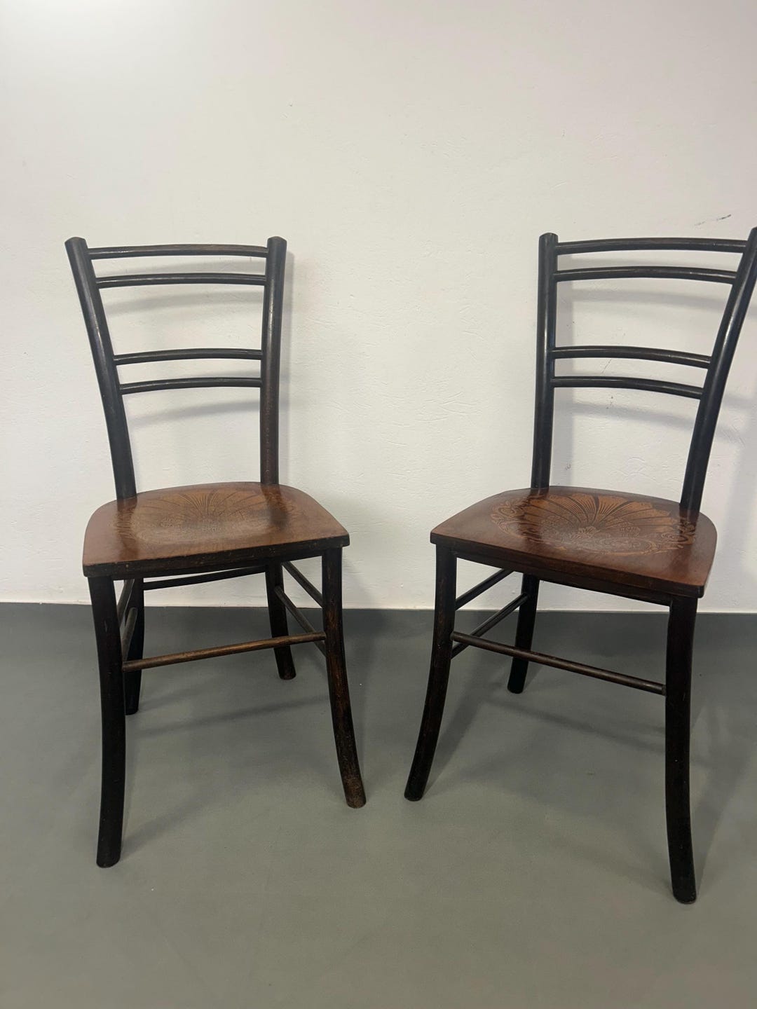 Vintage Original Chair With Pyrography From the 1930s Antique Kitchen ...