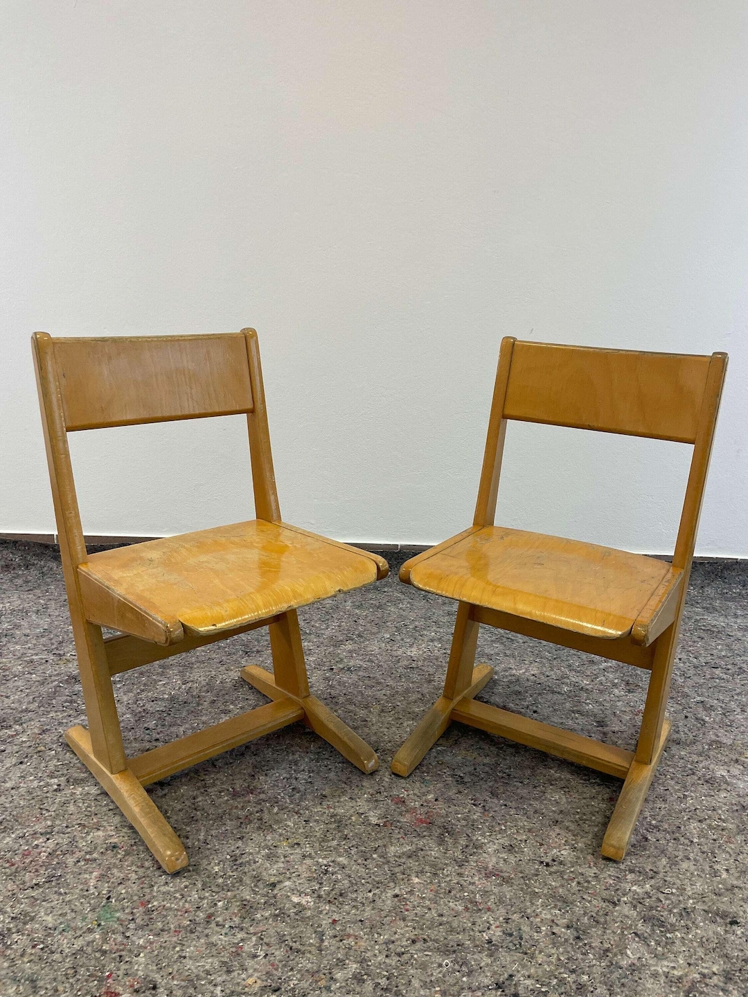 Vintage Classroom Chair/ Retro School Chair/ Wooden Kids Chair/ Vintage ...