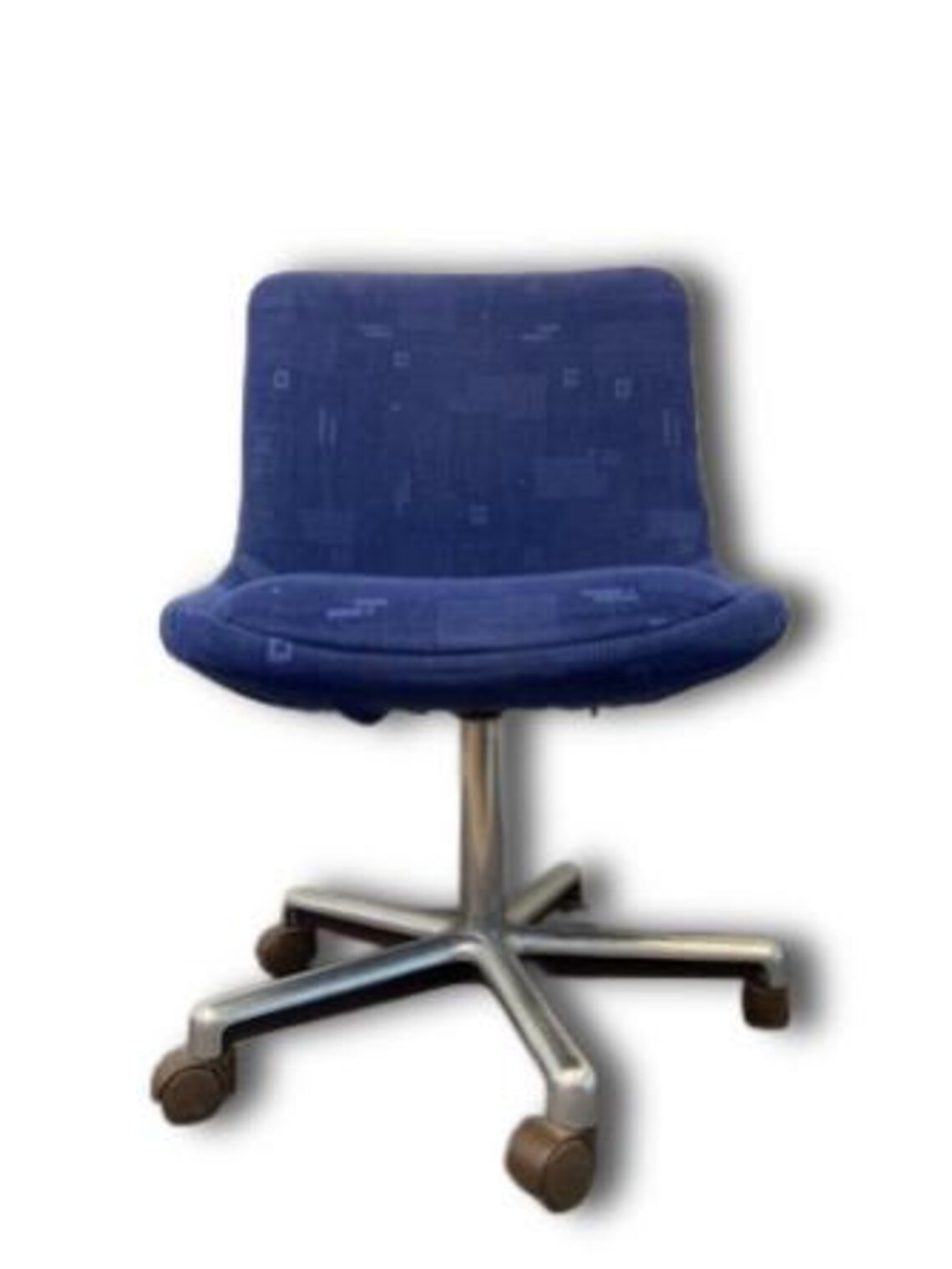 Vintage Parisian Blue Office Chair, Swivel Desk Chair, 70s-80s ...