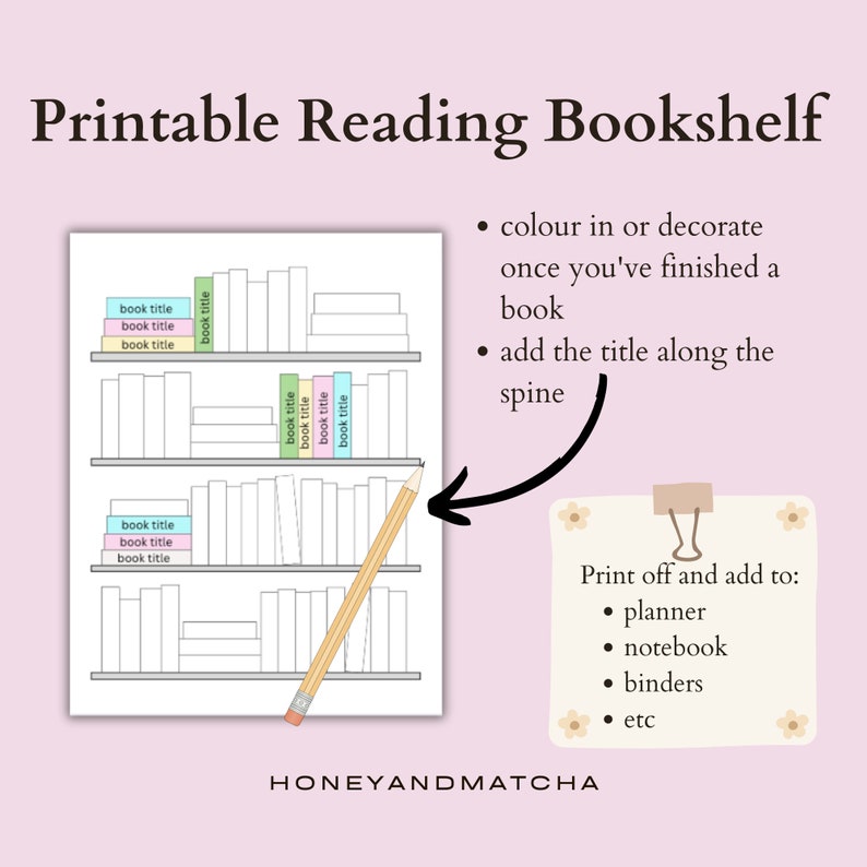 Minimal Bookshelf Printable Template, Books to Read, Books I've Read ...
