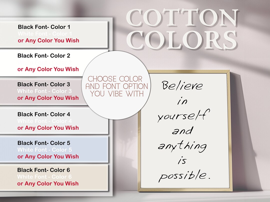 Custom Quote Canvas in Cotton Colors, Personalized Wall Art With Your ...