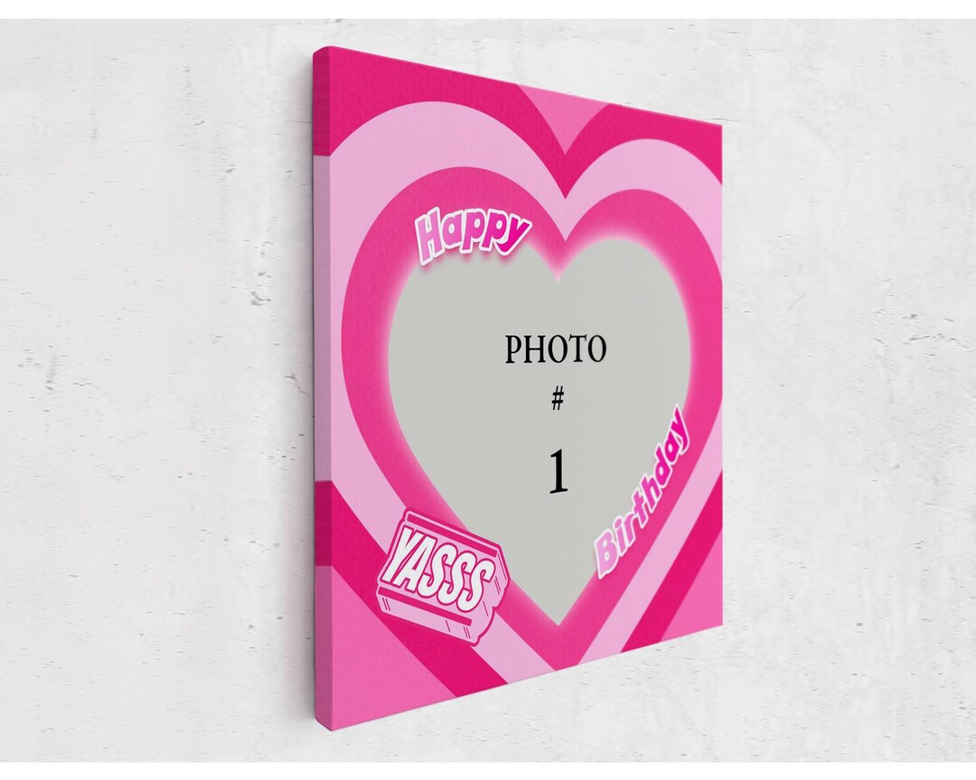 Heart Shaped Template Square Size Happy Birthday Gifts for Friends ...