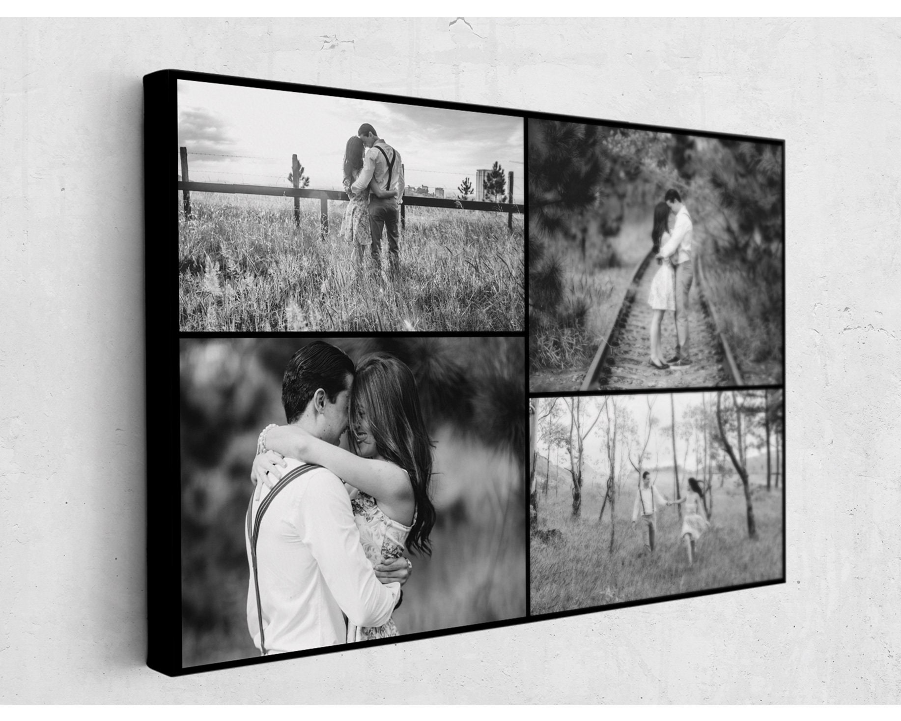4 in 1 Canvas Art Print, Collage, Canvas Print, Family Photos, Wedding ...
