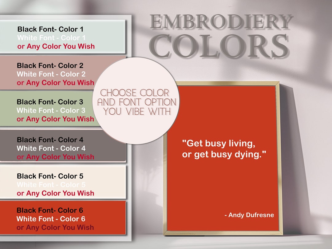 Custom Quote Canvas in Embroidery Colors – Personalized Wall Art With ...