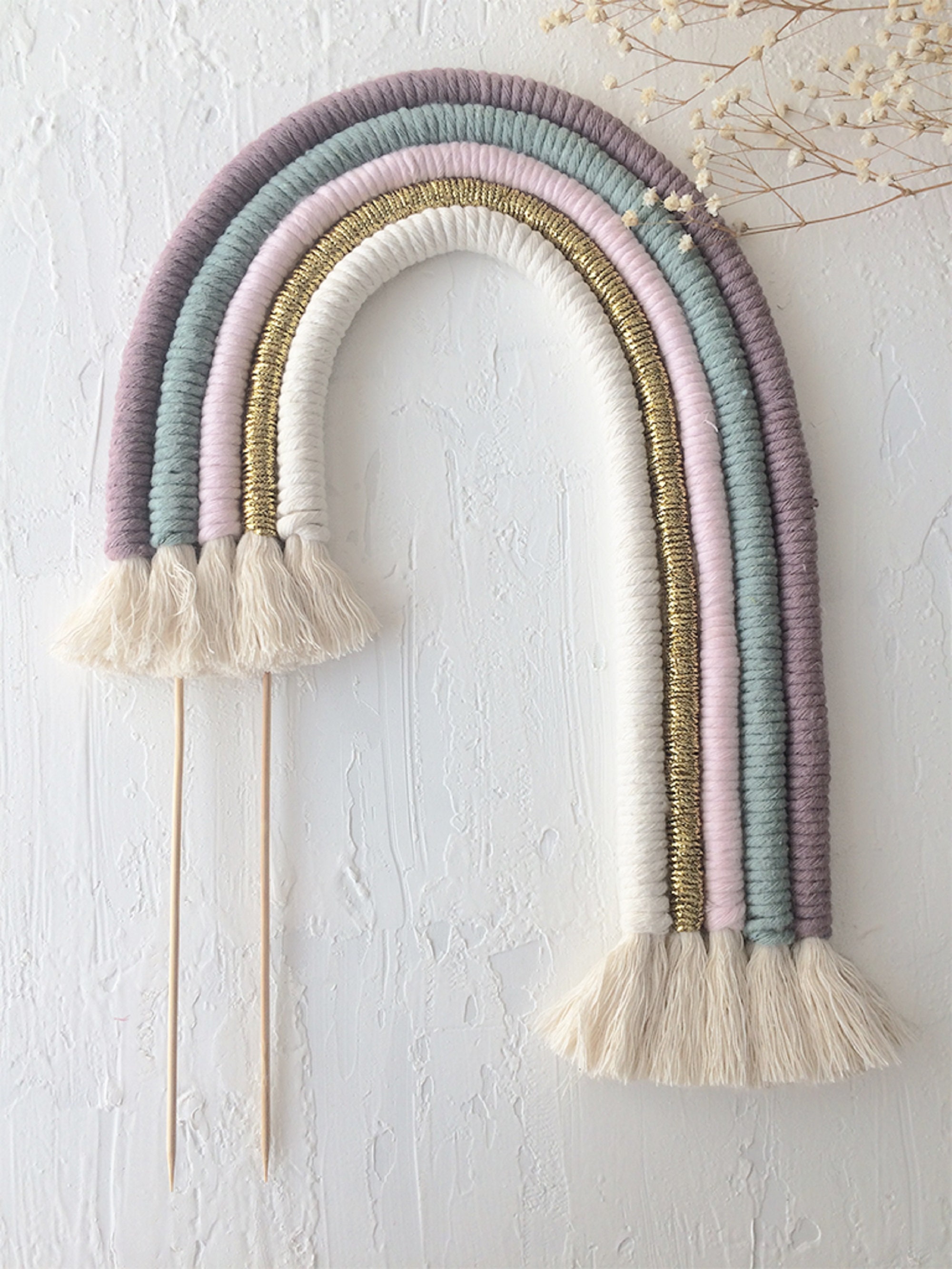 Macrame Cake Topper | Boho Cake Topper | Macrame Birthday Cake Topper ...
