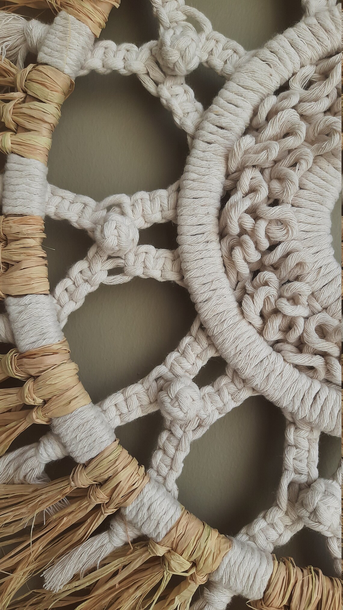 Raffia Wall Decor Raffia Wall Art Raffia Wall Hangingraffia - Etsy