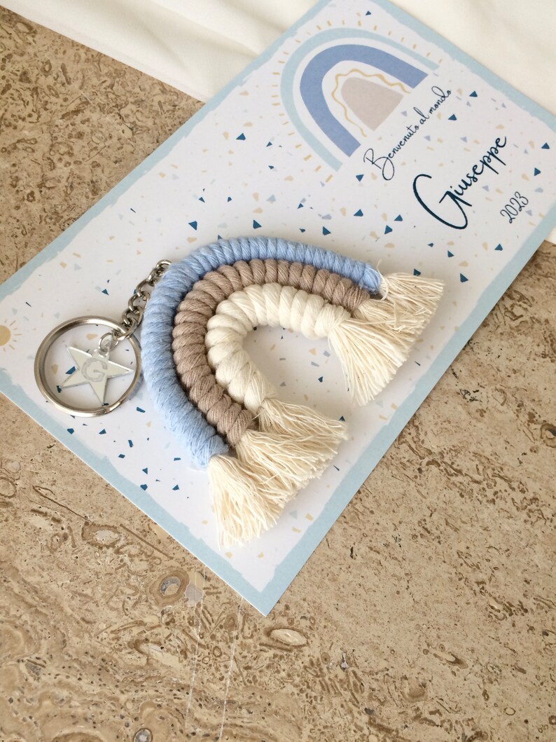 Customizable Macrame Keychain, Initial Keychain,initial Keychain Favors, Baby Shower Favors ...