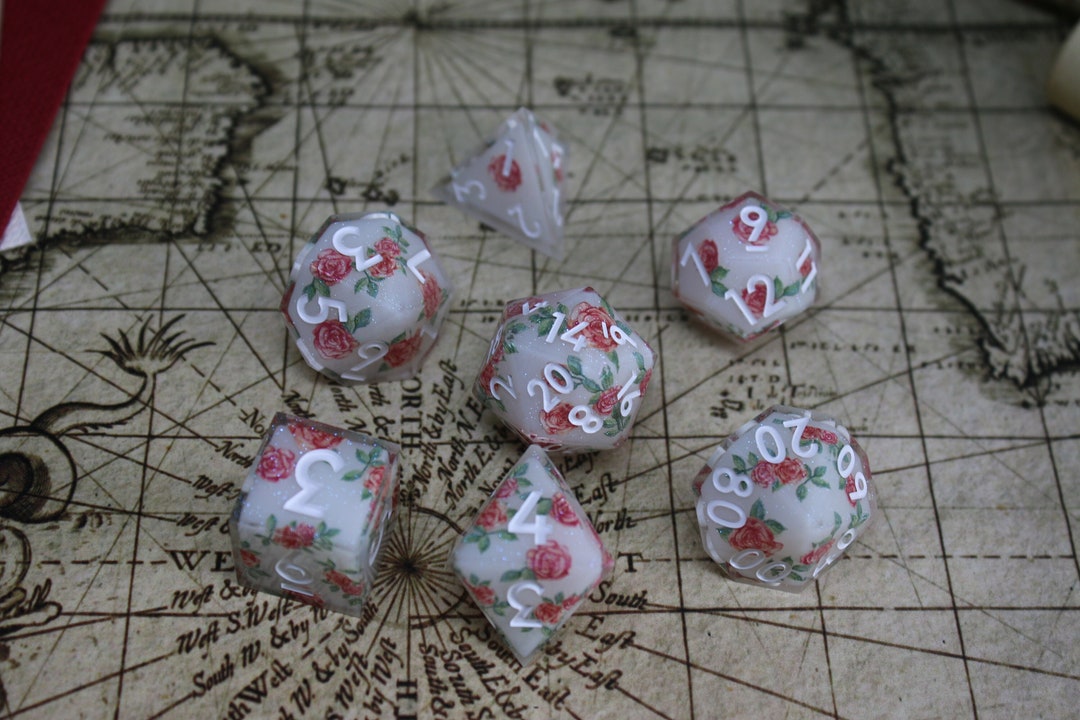 Elegance Dice Set / Cute Dice / Shell Sharp Edge Dice for D&D / Dice ...