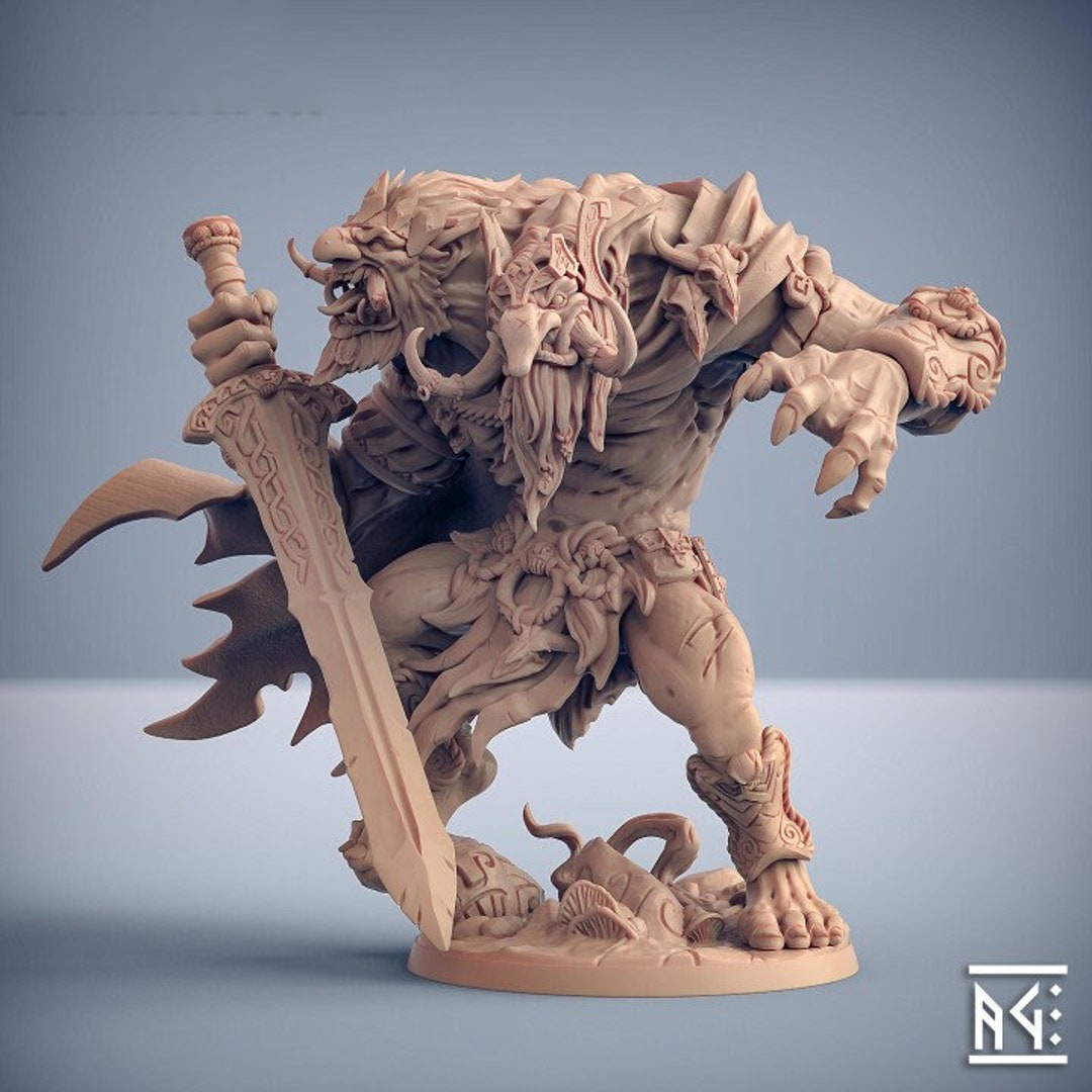 Drungvandel the Troll King, Dnd Miniature, Svartwood Trolls, Artisan ...