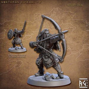 Male Barbarian Viking Warriors Norsemen Resin Miniature, Skutagaard ...
