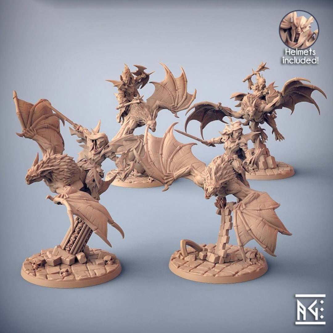 Bat Riders, Vampire Knights, Dnd Miniature, the Bloodhunt, Artisan ...