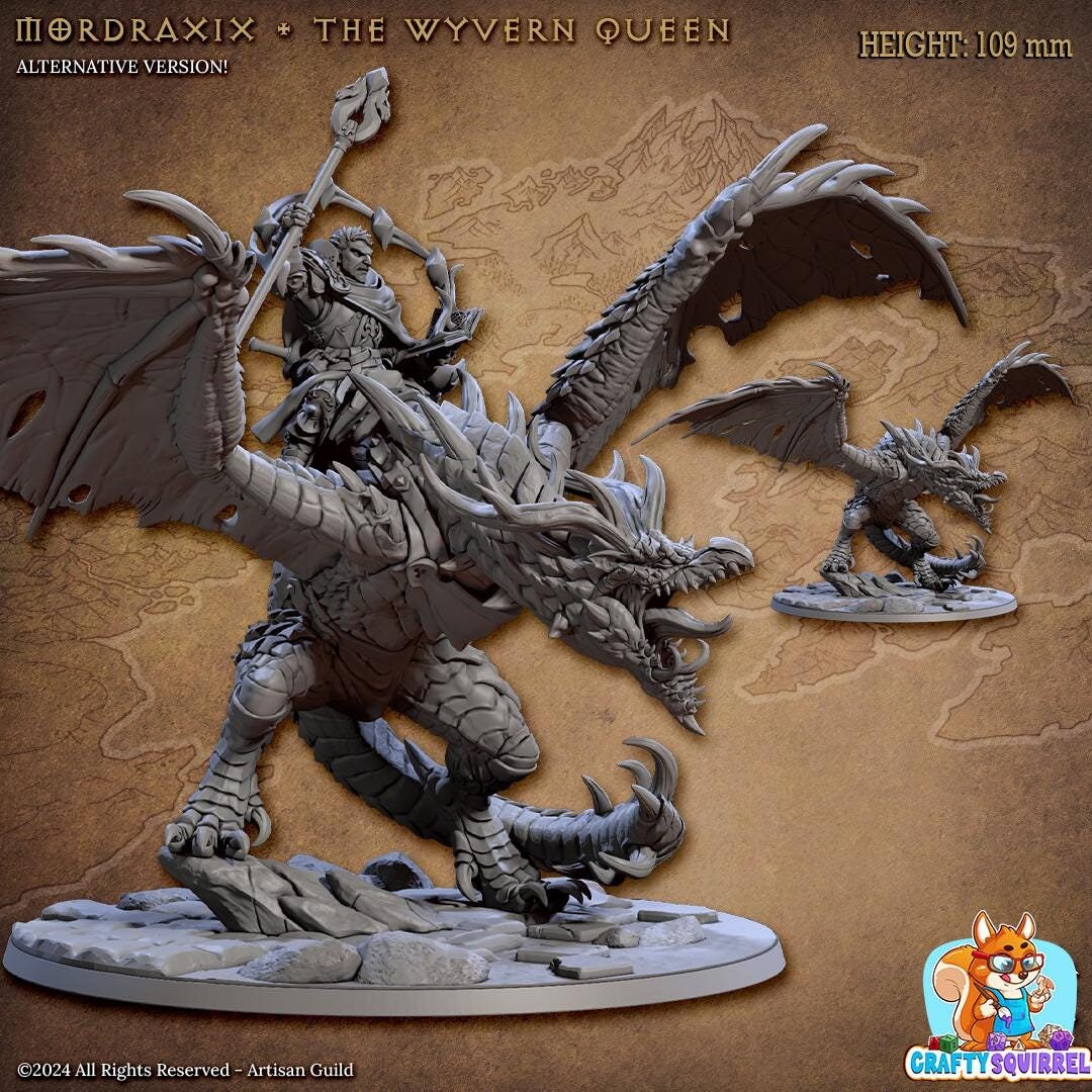 Mordraxix, Epic Mounted Dragon, 32mm Miniature Fantasy Dnd, Vanguard ...
