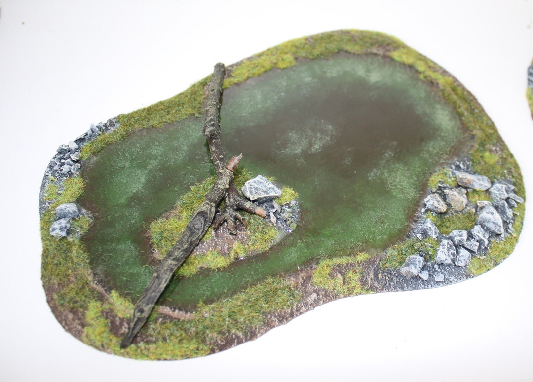 Haunted Lake Painted Pond, Marshes, Flocked Wargaming Terrain, Scenery ...