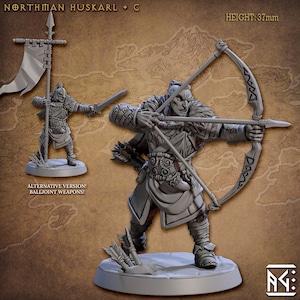 Male Barbarian Viking Warriors Norsemen Resin Miniature, Skutagaard ...