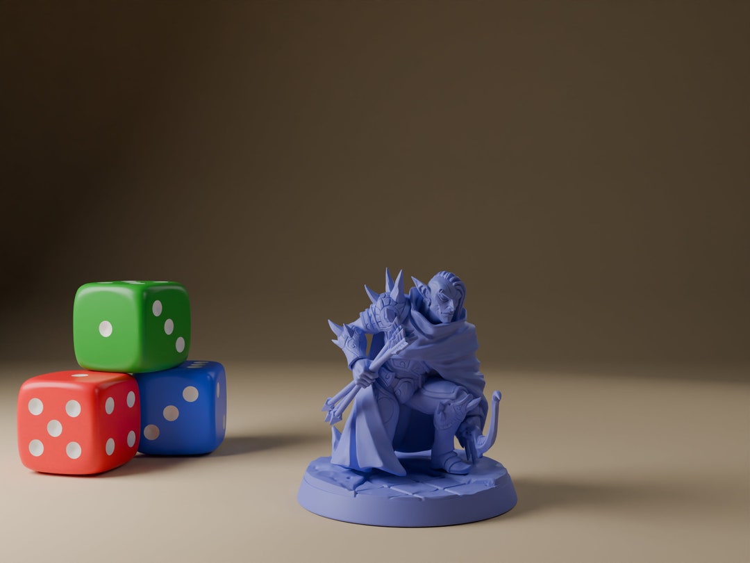 Dark Elf Rogue Assassin Female Miniature, Blacktongue Assassins Set by ...