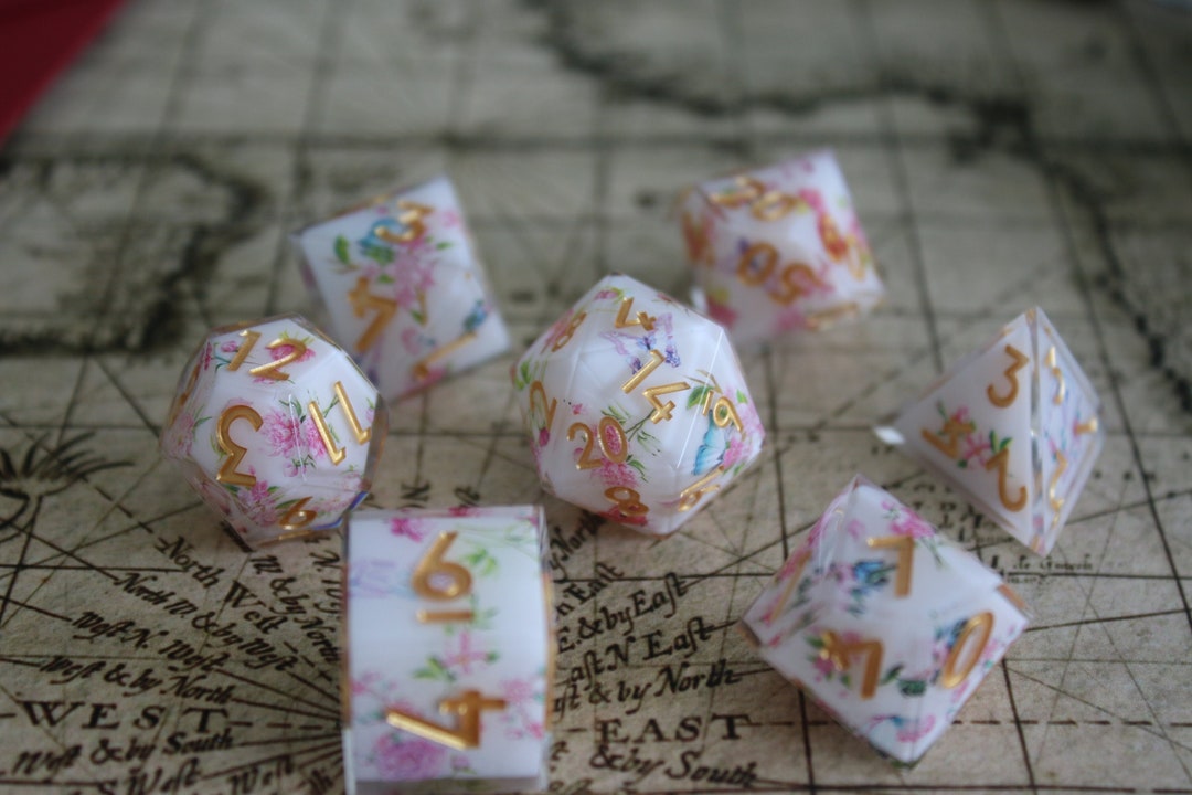 Peaceful Breeze / Butterflies Summer Dice Set / Cute Dice / Shell Sharp ...