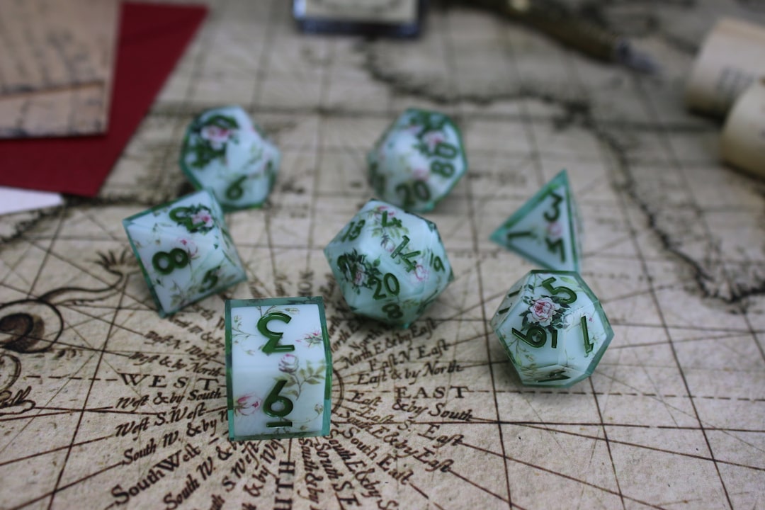 Nature's Grace Dice Set / Cute Dice / Shell Sharp Edge Dice for D&D ...