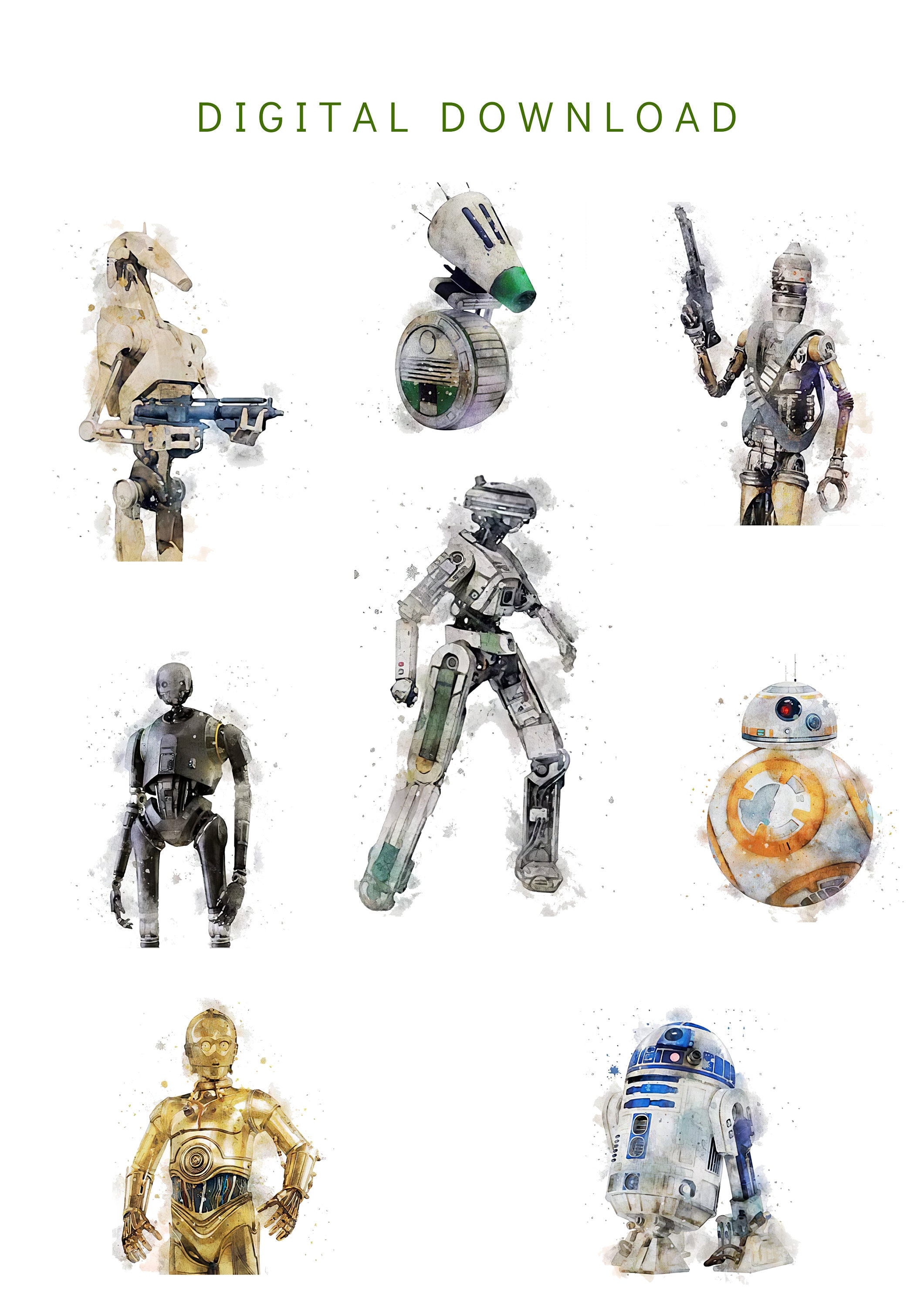 8 Sets Star Wars Digital Clipart,pngsvg Instant Download,high ...