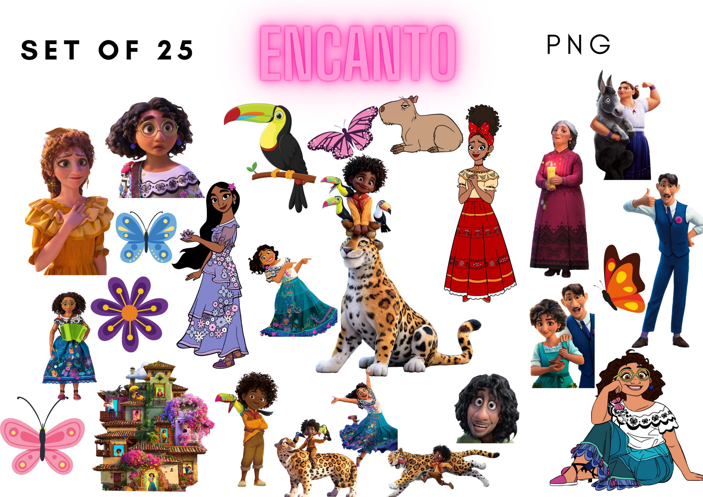 Set 25,encanto PNG, High Resolution, Encanto Clip Art,encanto Bundle ...